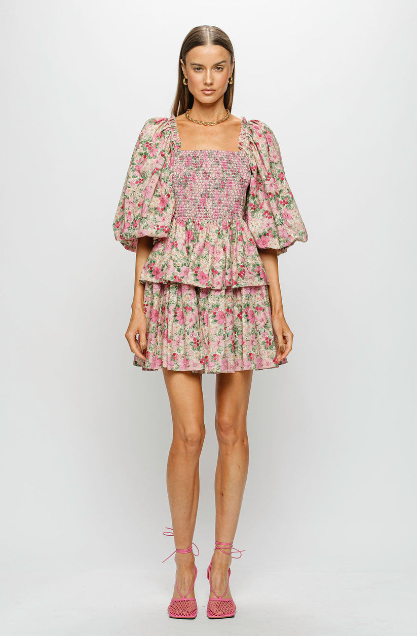 Cara Floral Mini Dress – Rowdy Merch Co.