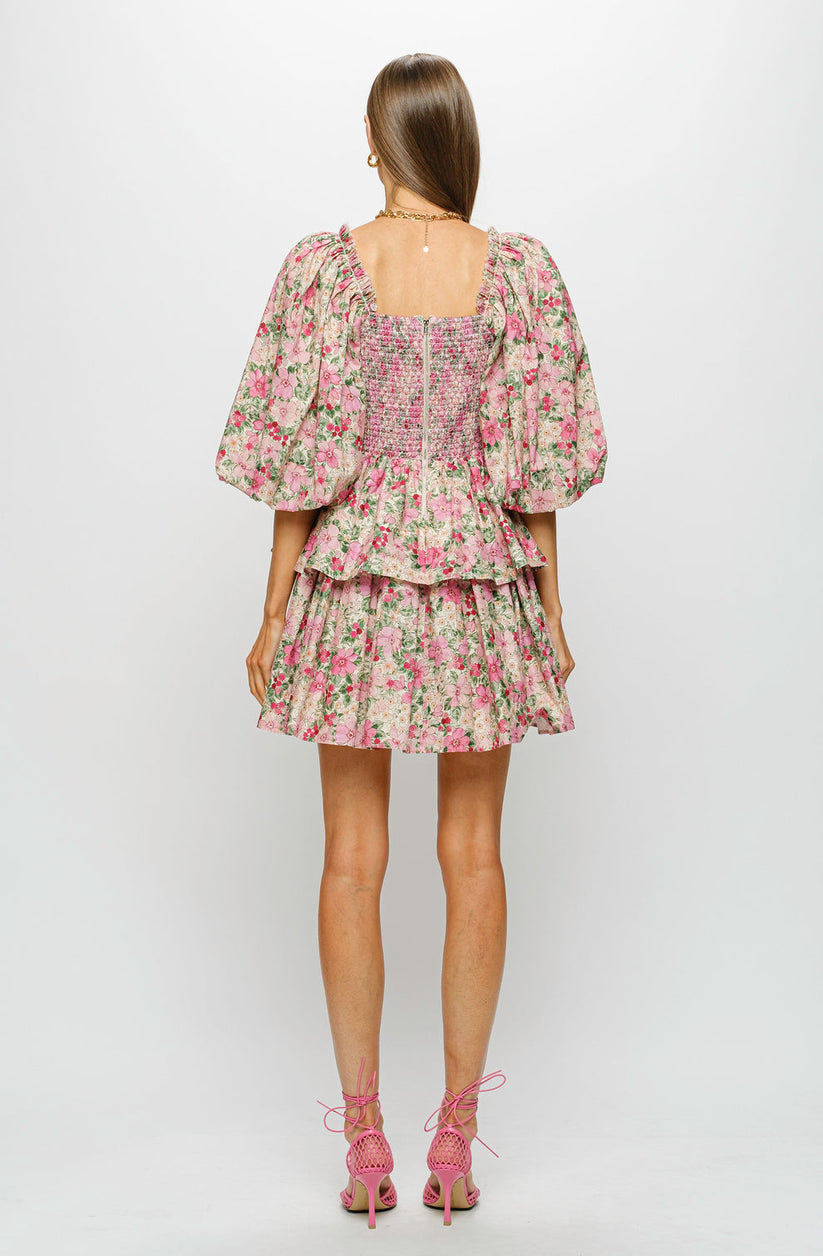 Cara Floral Mini Dress – Rowdy Merch Co.
