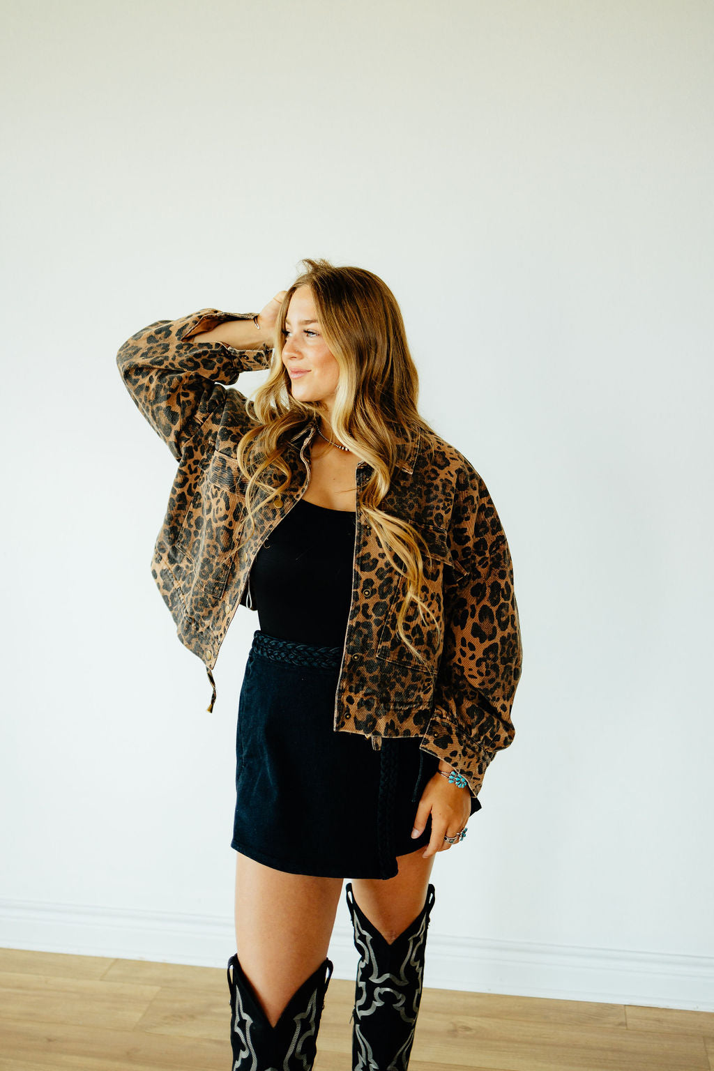 Wild Child Leopard Denim Jacket – Rowdy Merch Co.