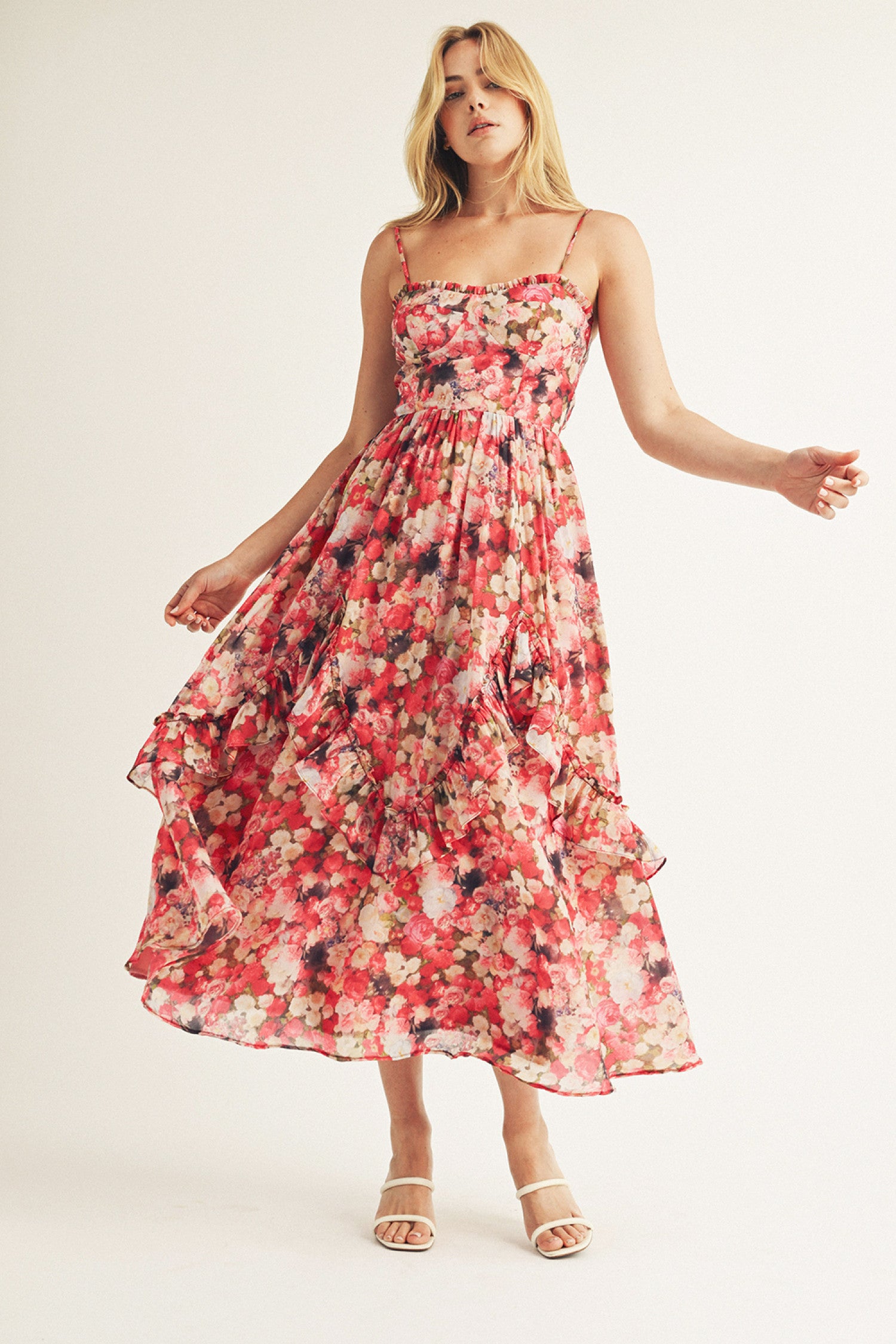 Fall Floral Midi Dress – Rowdy Merch Co.