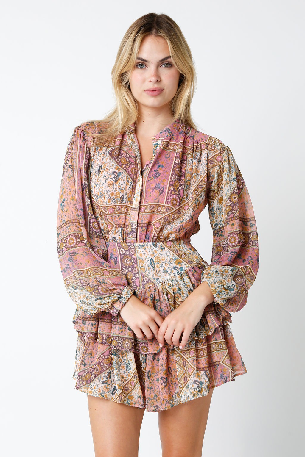 Paisley Long Sleeve Mini Dress – Rowdy Merch Co.