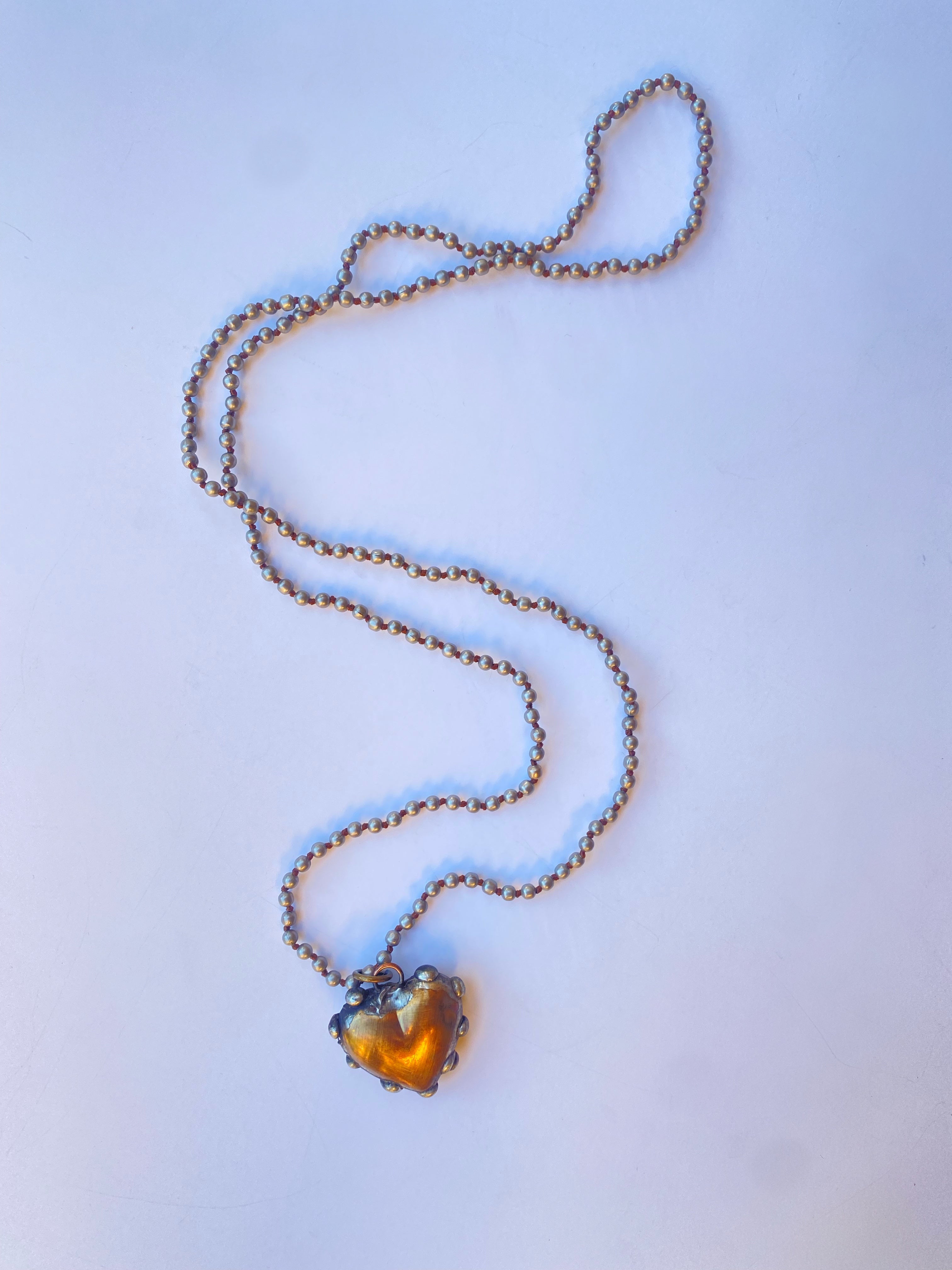 Brass Heart Necklace – Rowdy Merch Co.