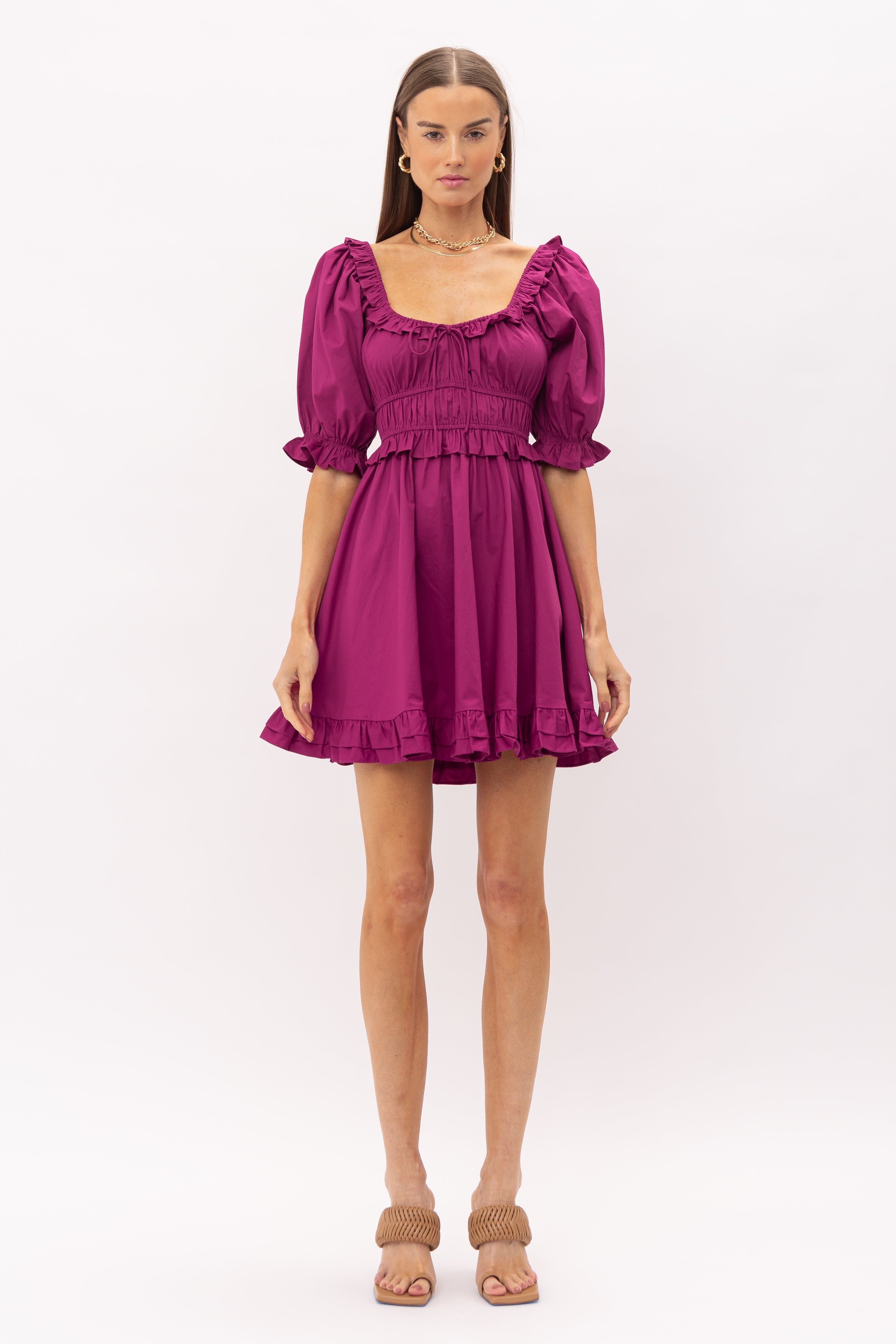 Ashlyn Poplin Mini Dress – Rowdy Merch Co.