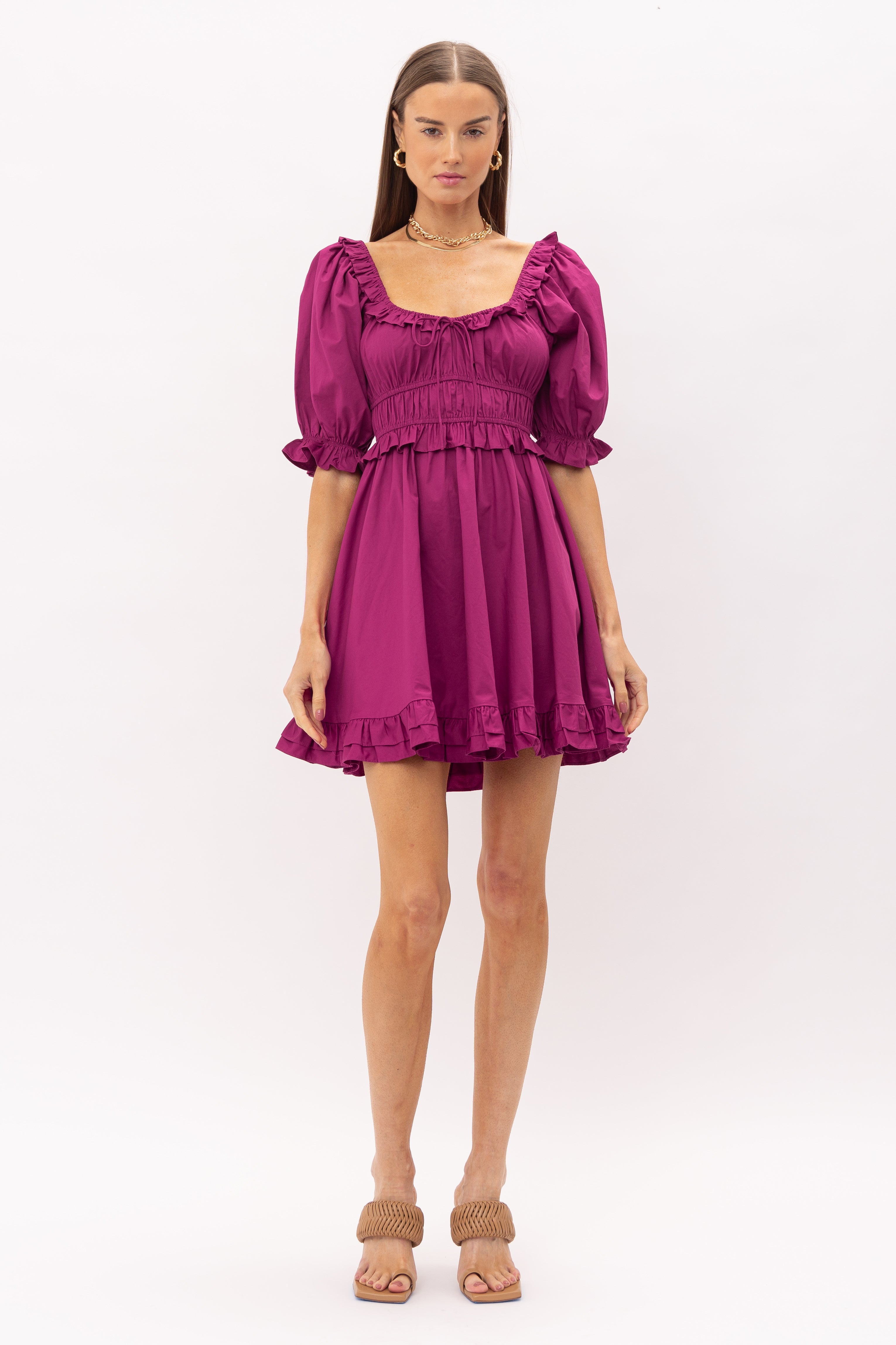 Ashlyn Poplin Mini Dress – Rowdy Merch Co.