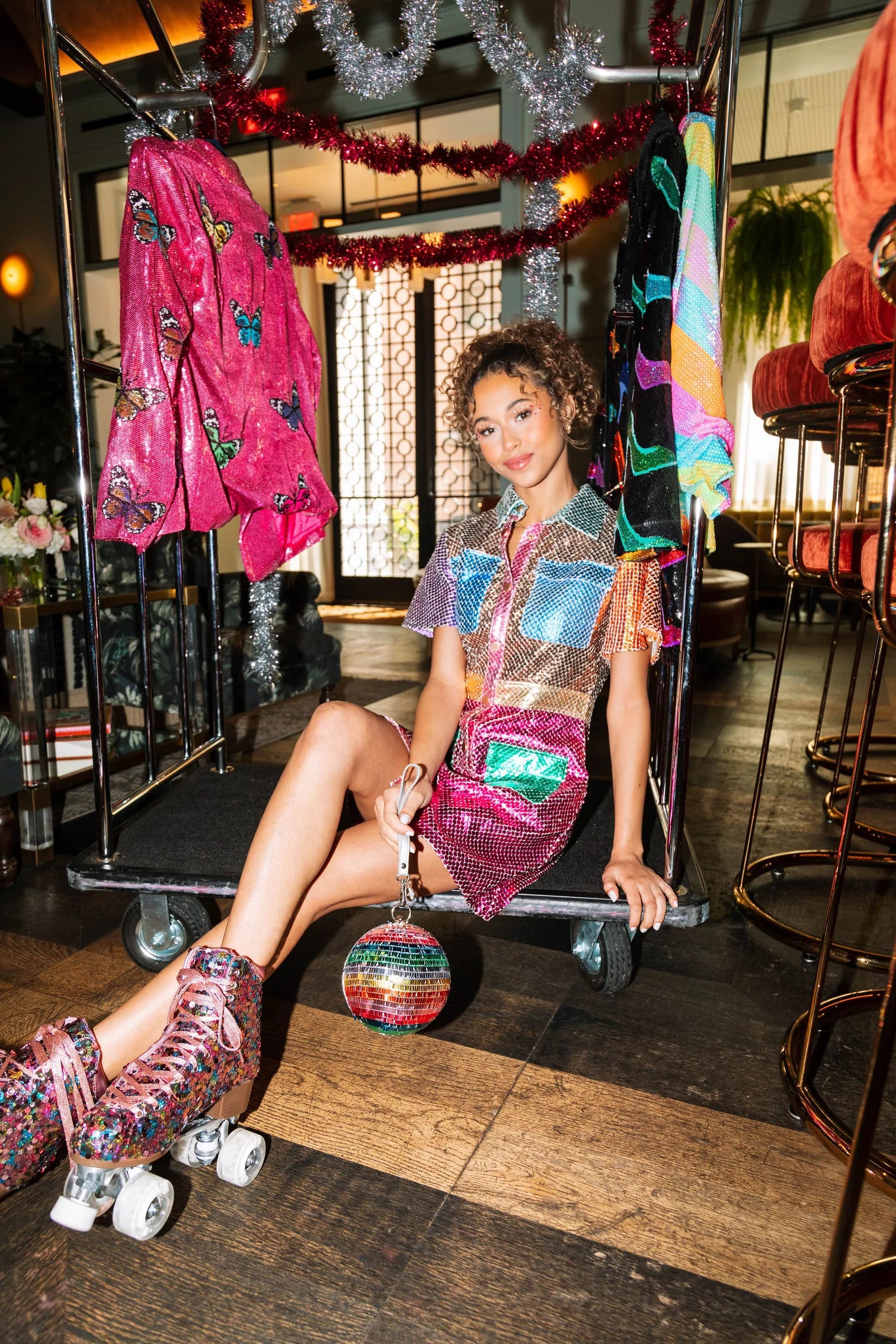 Queen of Sparkles - Metallic Colorblock Dress – Rowdy Merch Co.